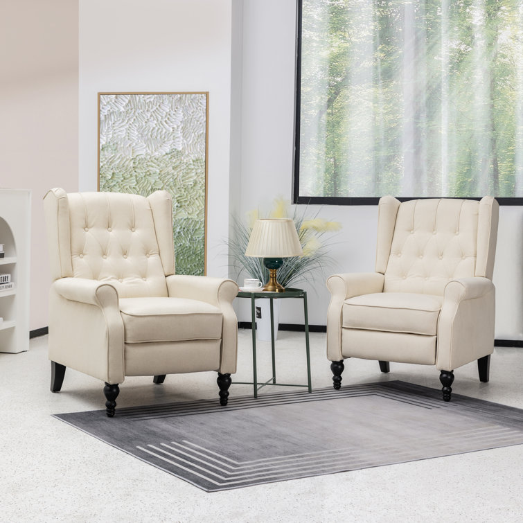 Lark Manor Riley Upholstered Recliners (Set of 2) & Reviews | Wayfair