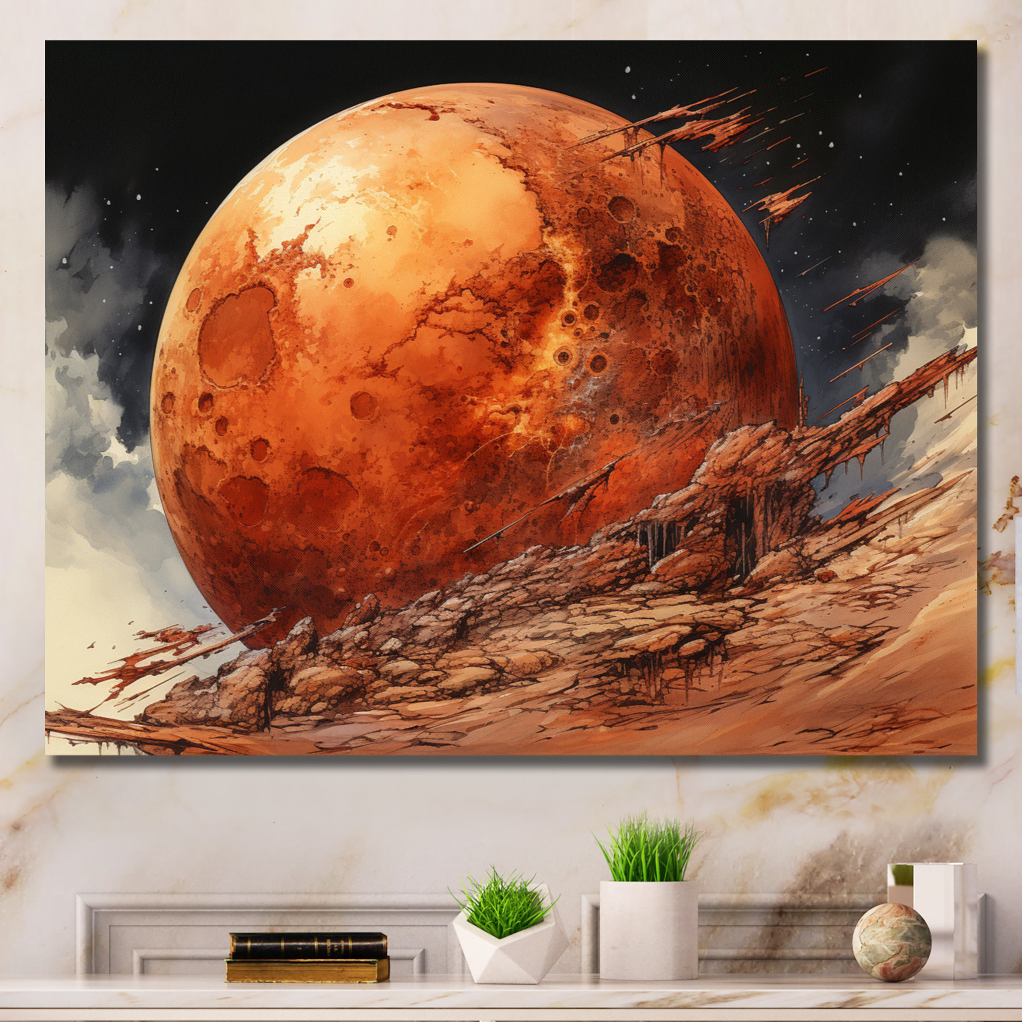 Red Barrel Studio® Red Planet Mars Rusty II On Canvas Print | Wayfair