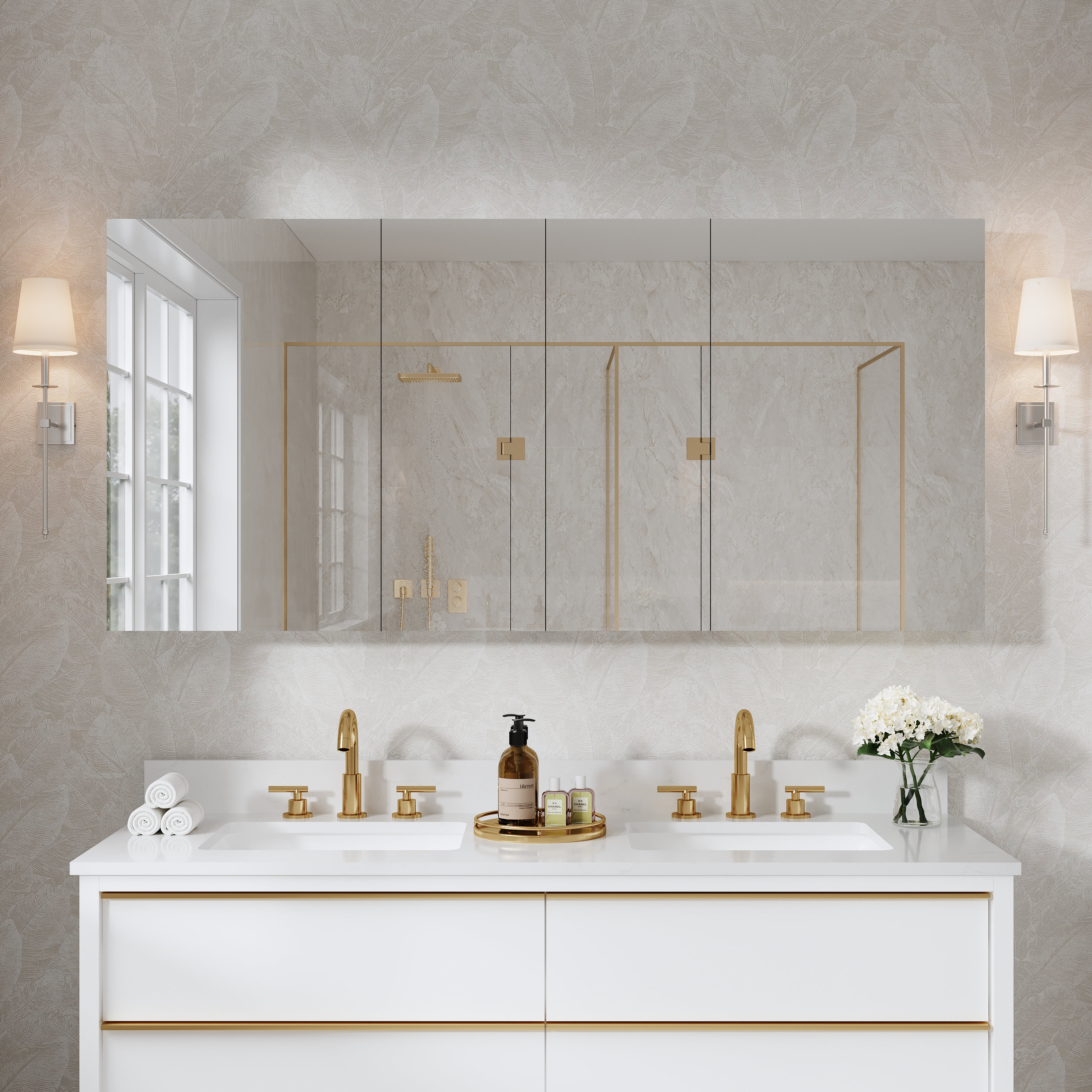 Brayden Studio® 30'H Bathroom Recessed Or Surface Wall Mount Medicine ...