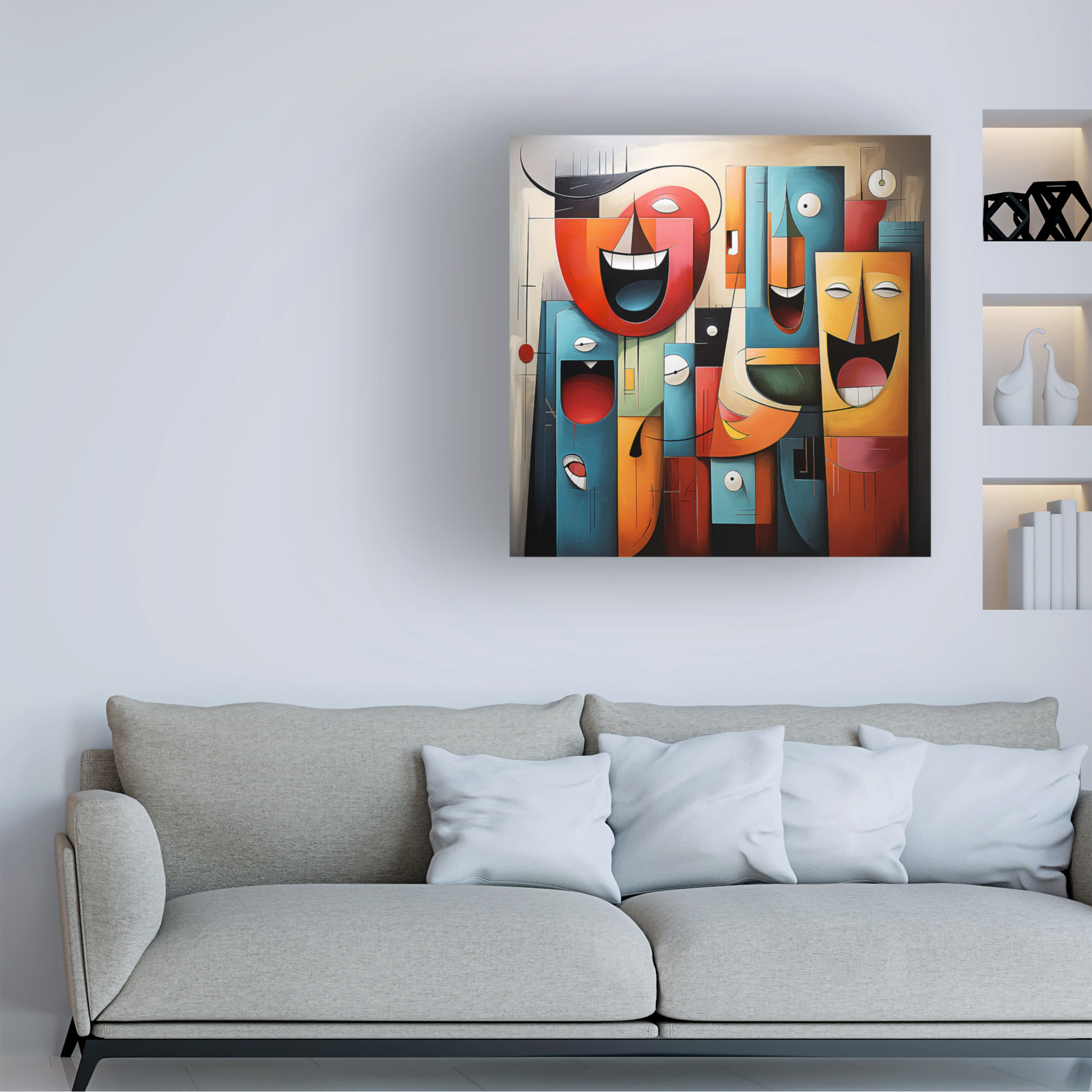 Trademark Fine Art Ray Heere Happy Cubism 1 Canvas Art - Wayfair Canada