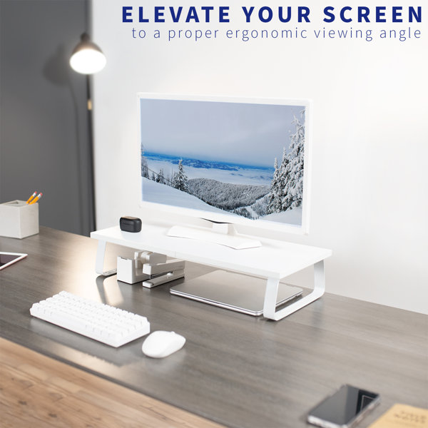 VIvo White Monitor Riser | Wayfair