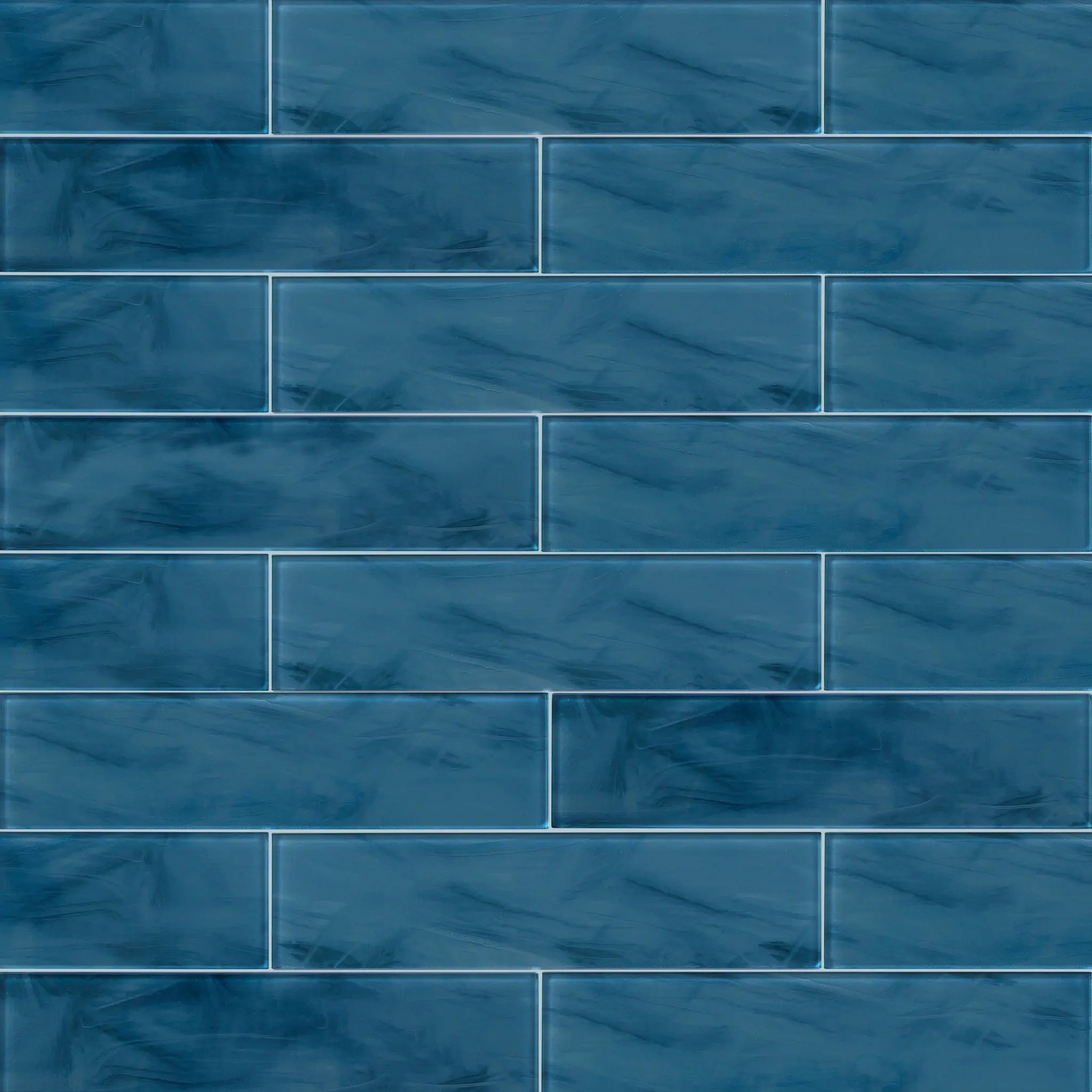 Tile & Top Blue 4-In X 16-In Glass Wall Tile(0.44-Sq. Ft/ Piece)Blue 4 ...