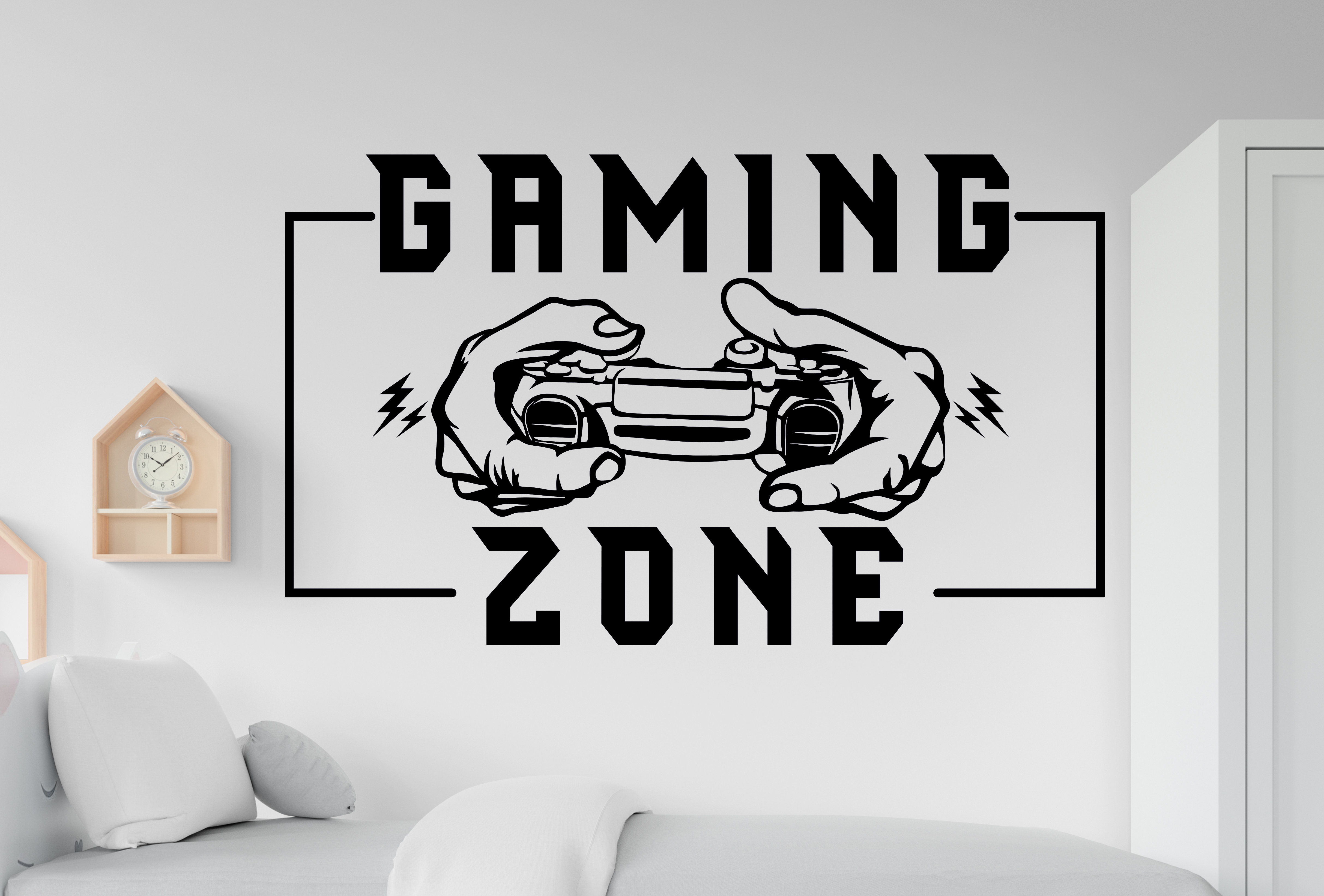 Ebern Designs Gamer Zone Wall Decor Controller Decal Video Game Wall ...