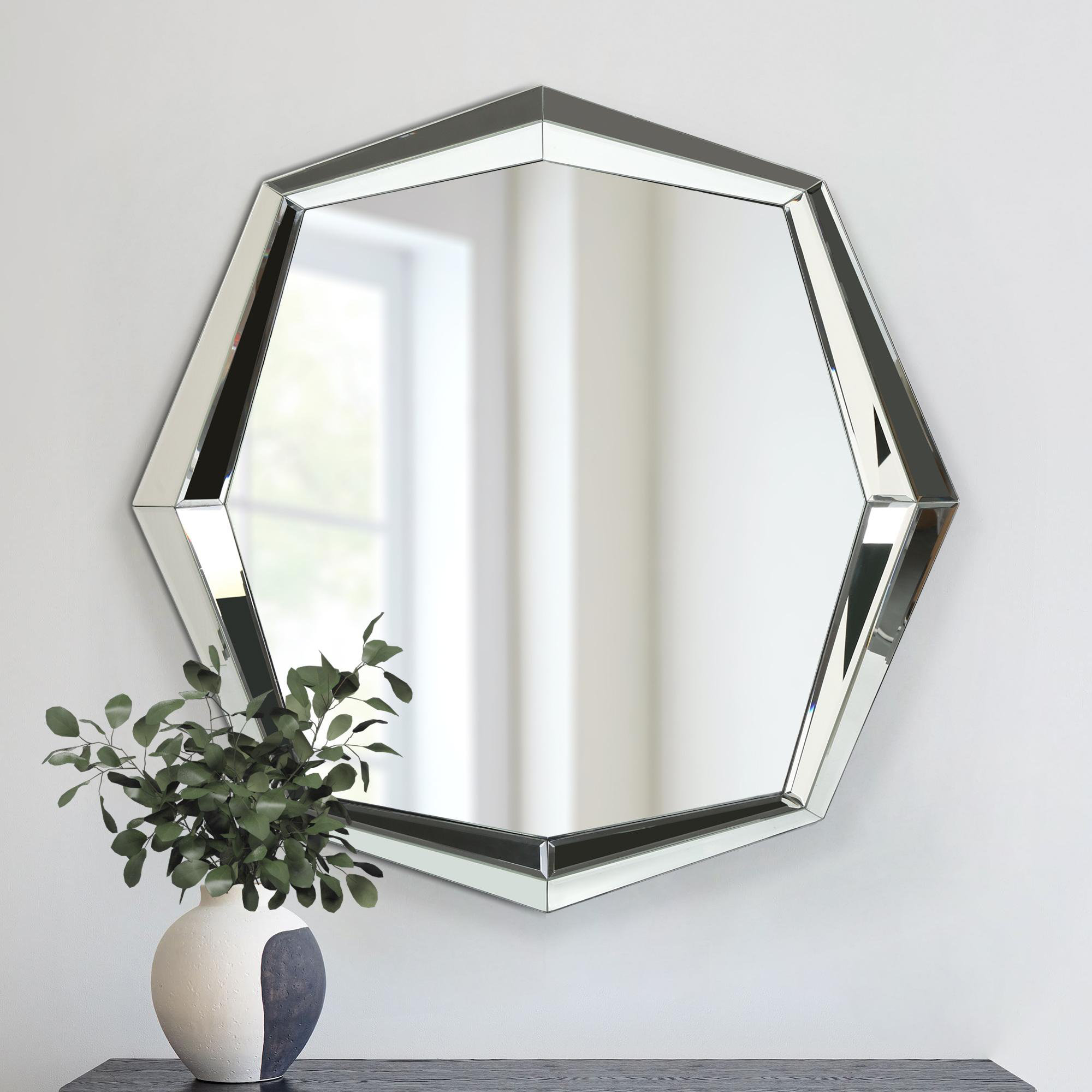 Mercer41 Octagon Glass Wall Mirror | Wayfair