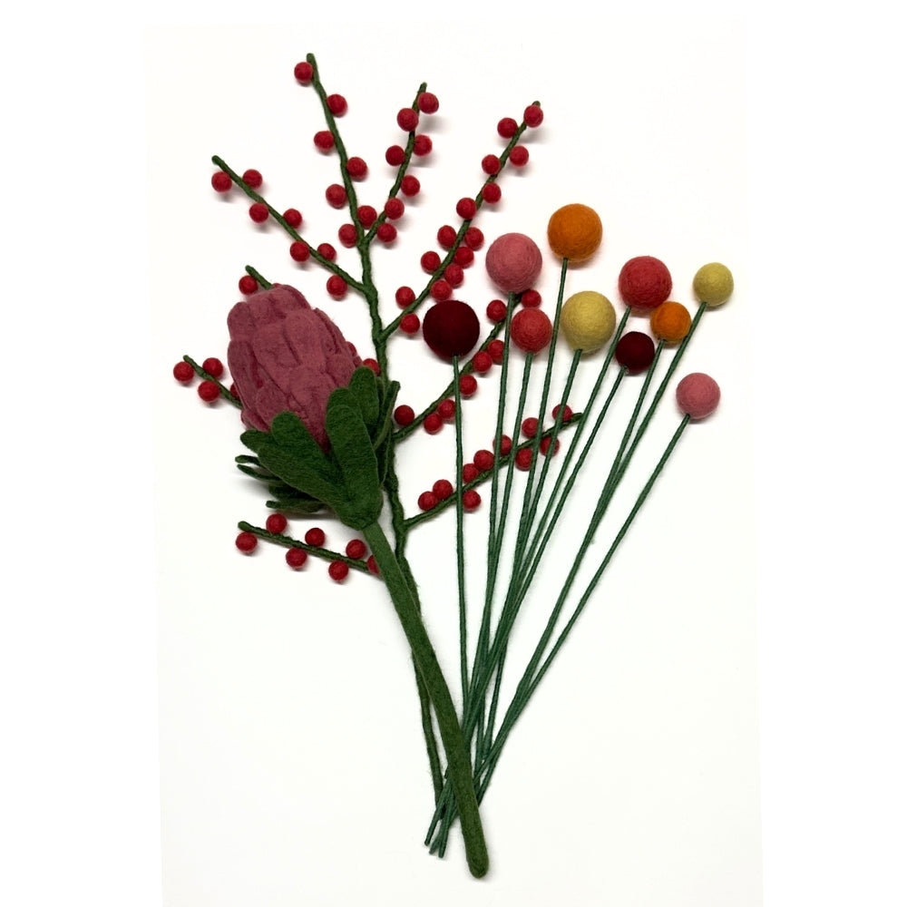 Humble Hilo Handmade Felt Bouquet Blossoms in Salmon | Wayfair