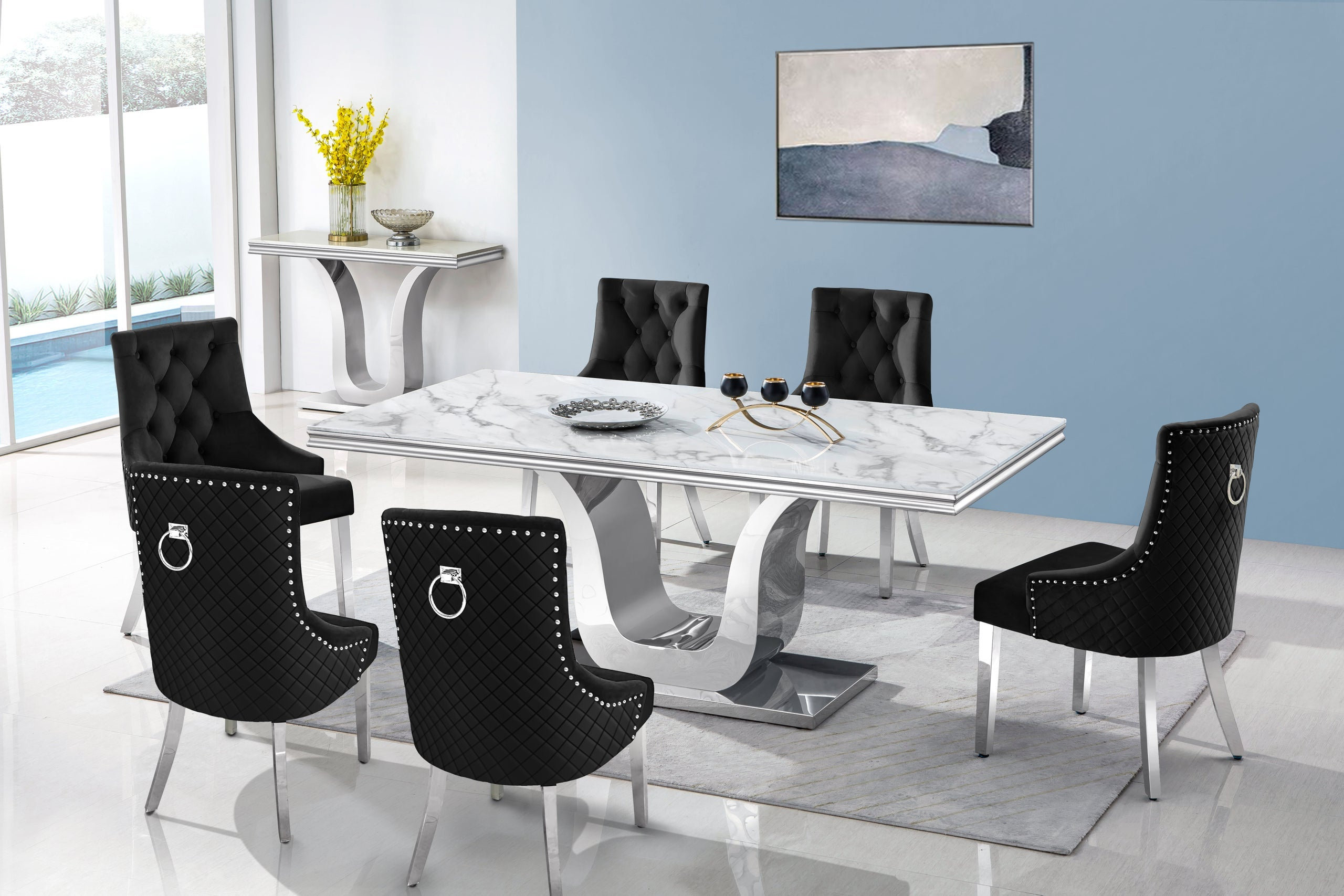 Eve Furniture Ornate 80'' L x 40'' W Dining Set | Wayfair