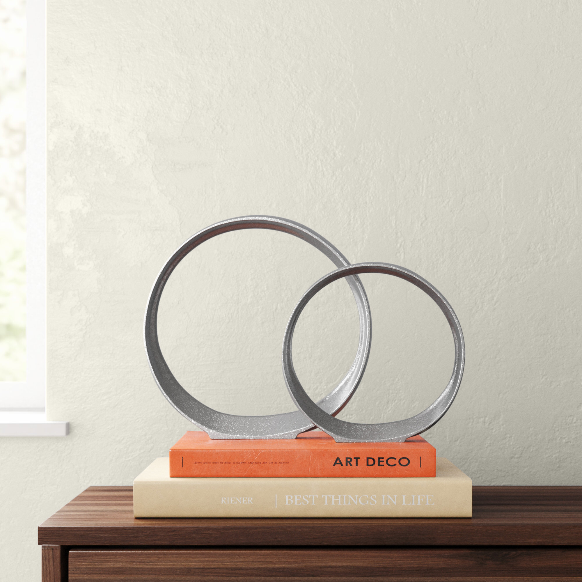 Wade Logan® Agila 2 Piece Orbits Ring Sculpture Set | Wayfair