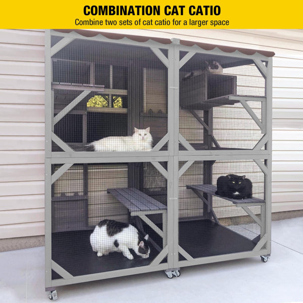 Archie & Oscar™ Camdyn Outdoor Cat Catio Enclosure with Wheels, Movable ...