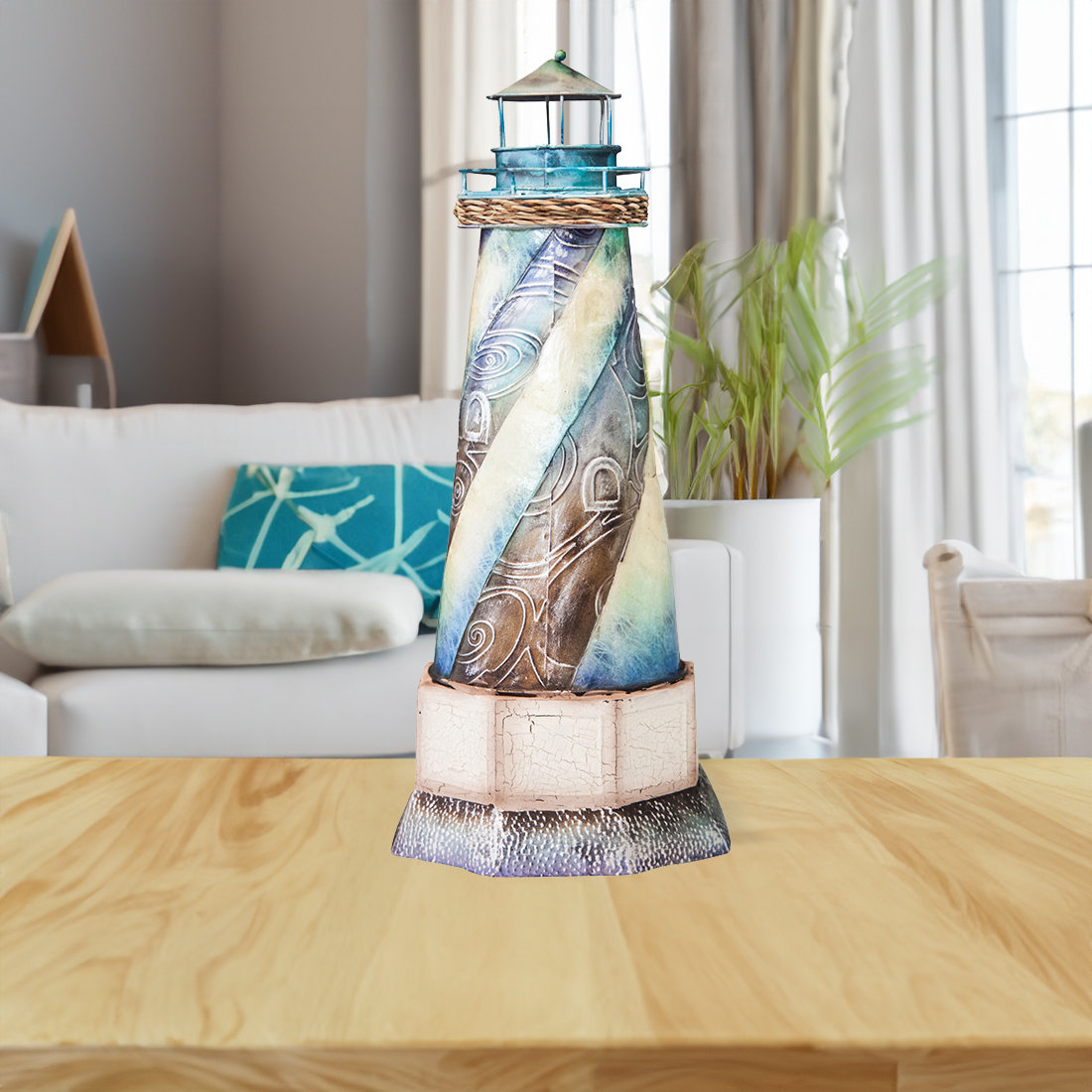 Highland Dunes Alarcon with Capiz Shell Lighthouse & Reviews | Wayfair