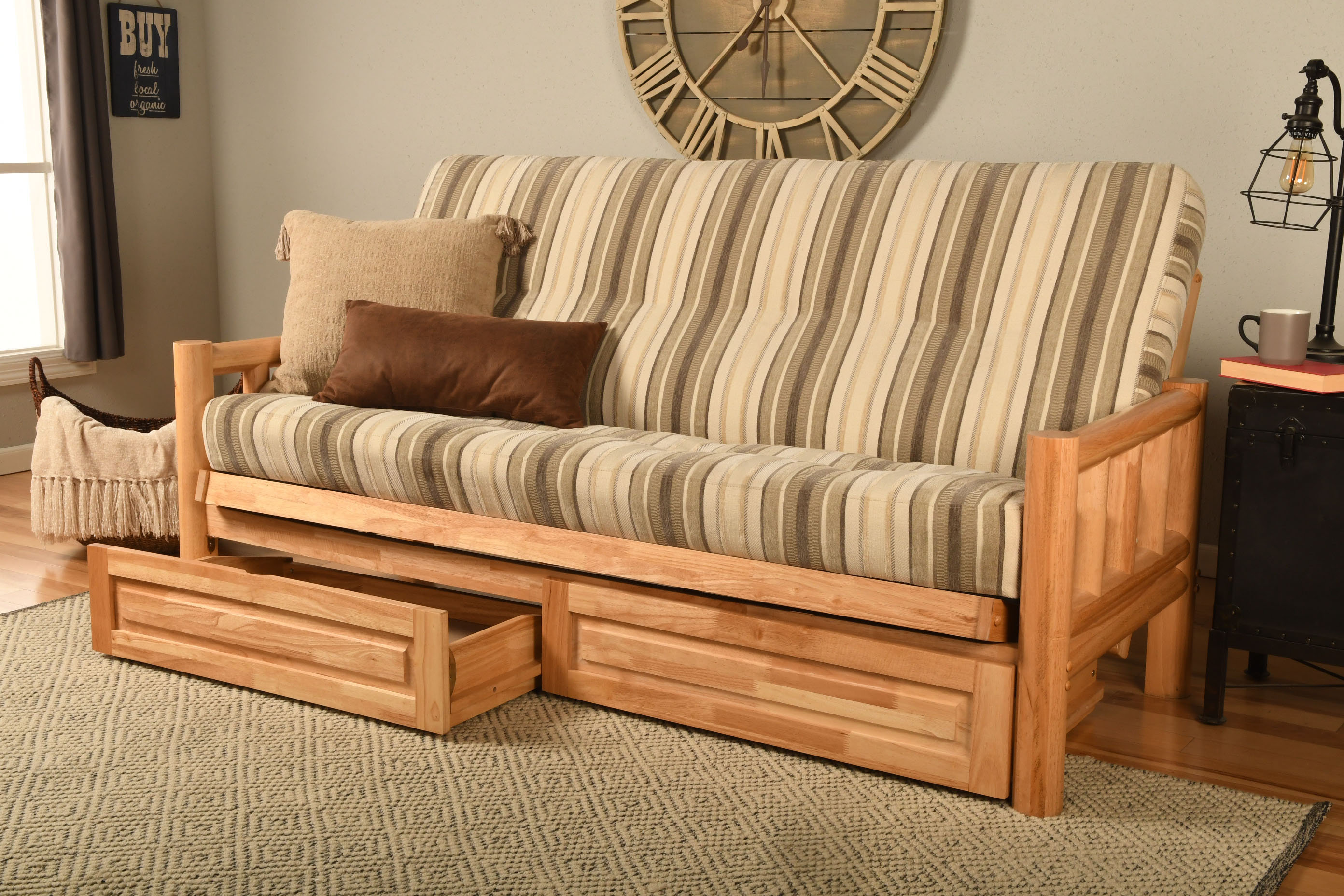 Laurel Foundry Modern Farmhouse® Anders Full 80" Wide Futon Frame and ...