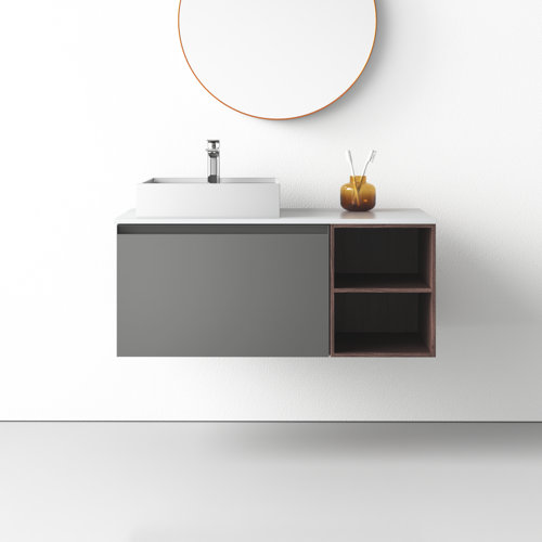 Modern Single Wall Mounted Bathroom Vanities | AllModern