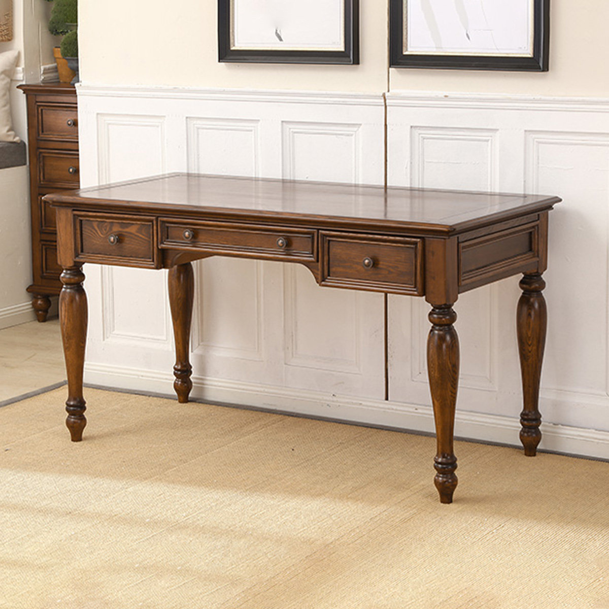 Rite Treasure Brown Rectangular Solid Wood desks | Wayfair