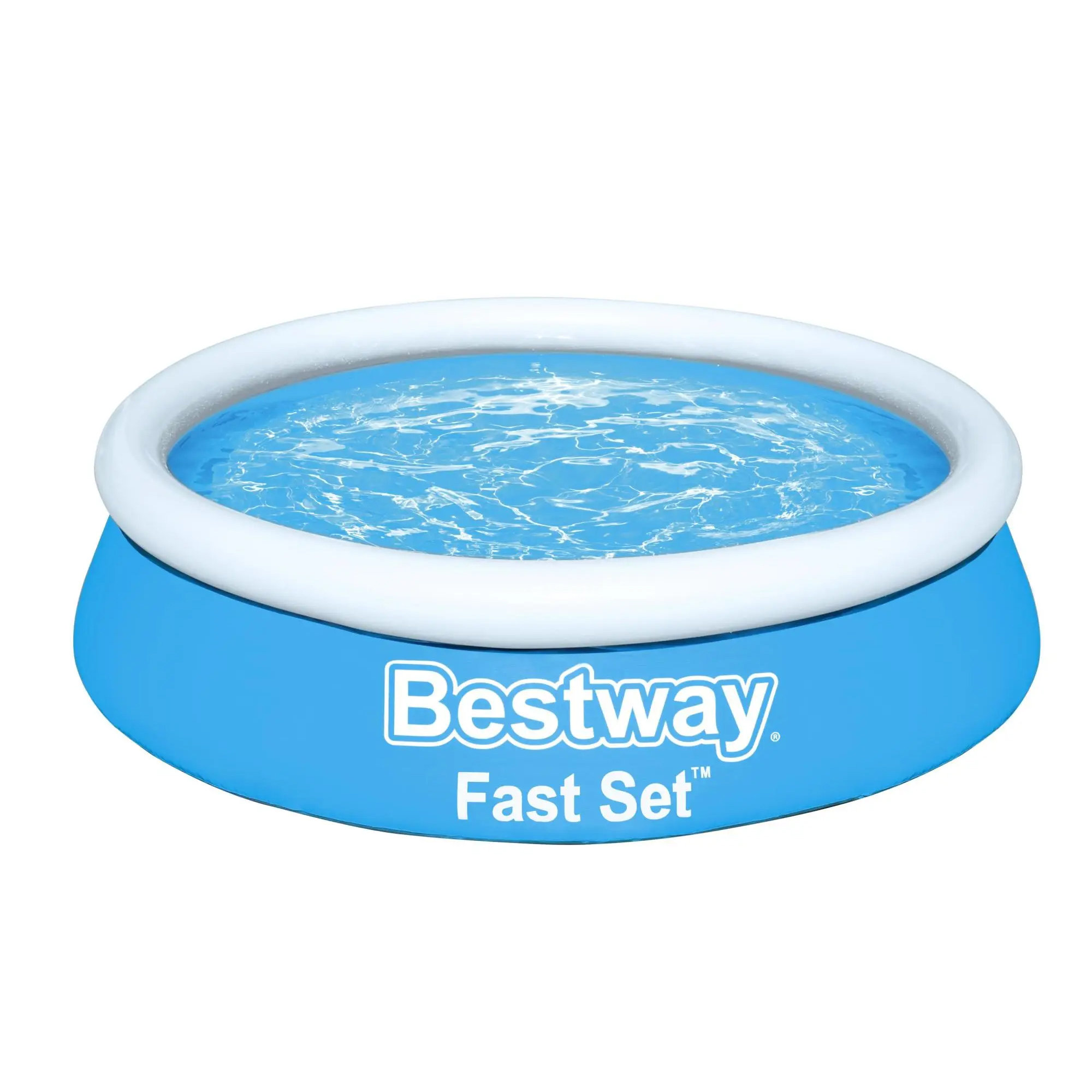 Bestway Fast Set Round Inflatable Outdoor Above Ground Swimming Pool ...