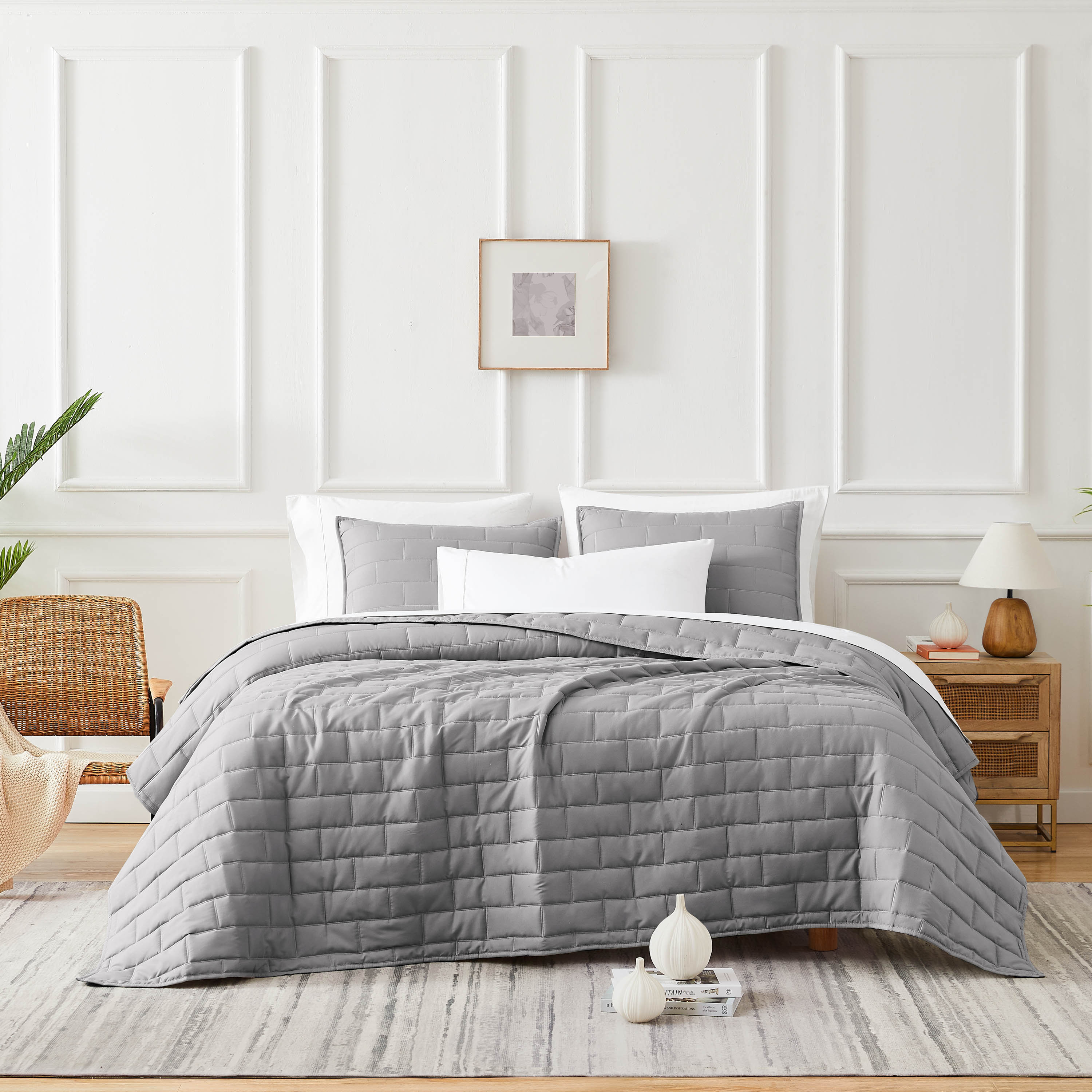 Southshore Fine Linens Brickyard Lightweight Oversized Quilt Set with ...