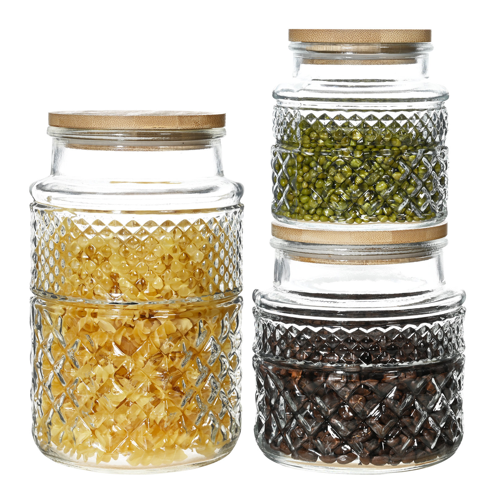 August Grove® 3 Piece Storage Jar Set | Wayfair