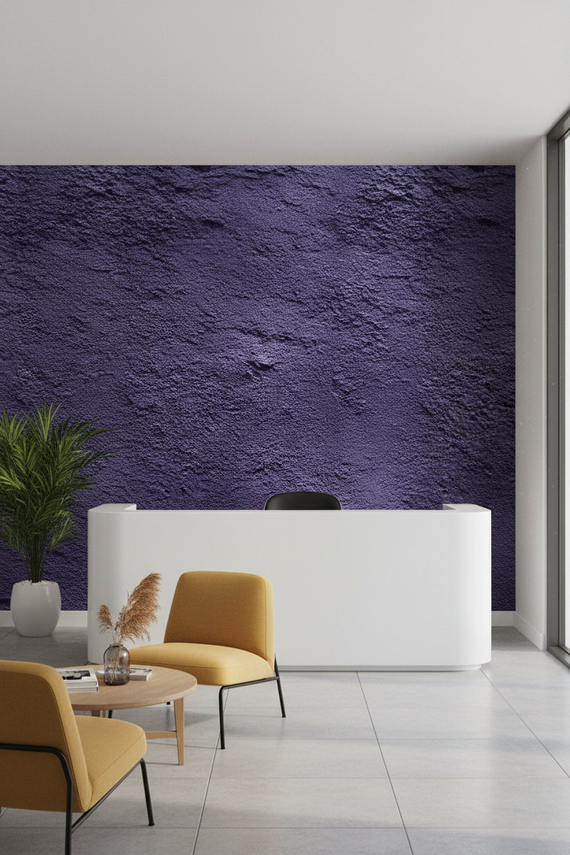 Lark Manor™ Textured Wallpaper Purple Removable Stone Wall Double Roll ...