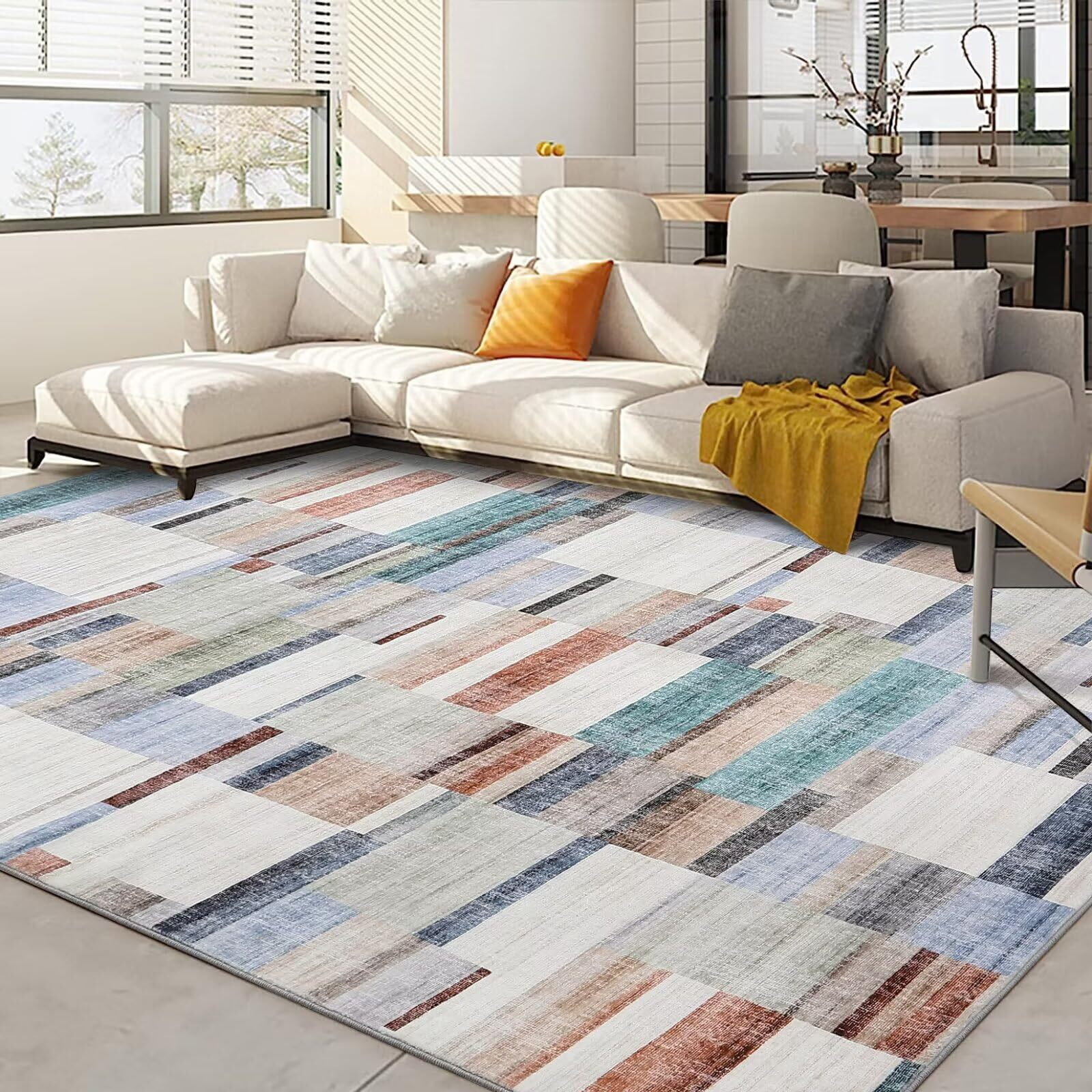 Orren Ellis Living Room Abstract Geometric Area Rugs | Wayfair