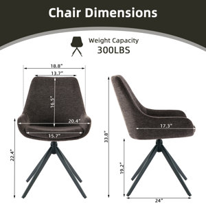 Corrigan Studio® Dining Room Chairs, Mid Century Modern Kitchen Dining ...