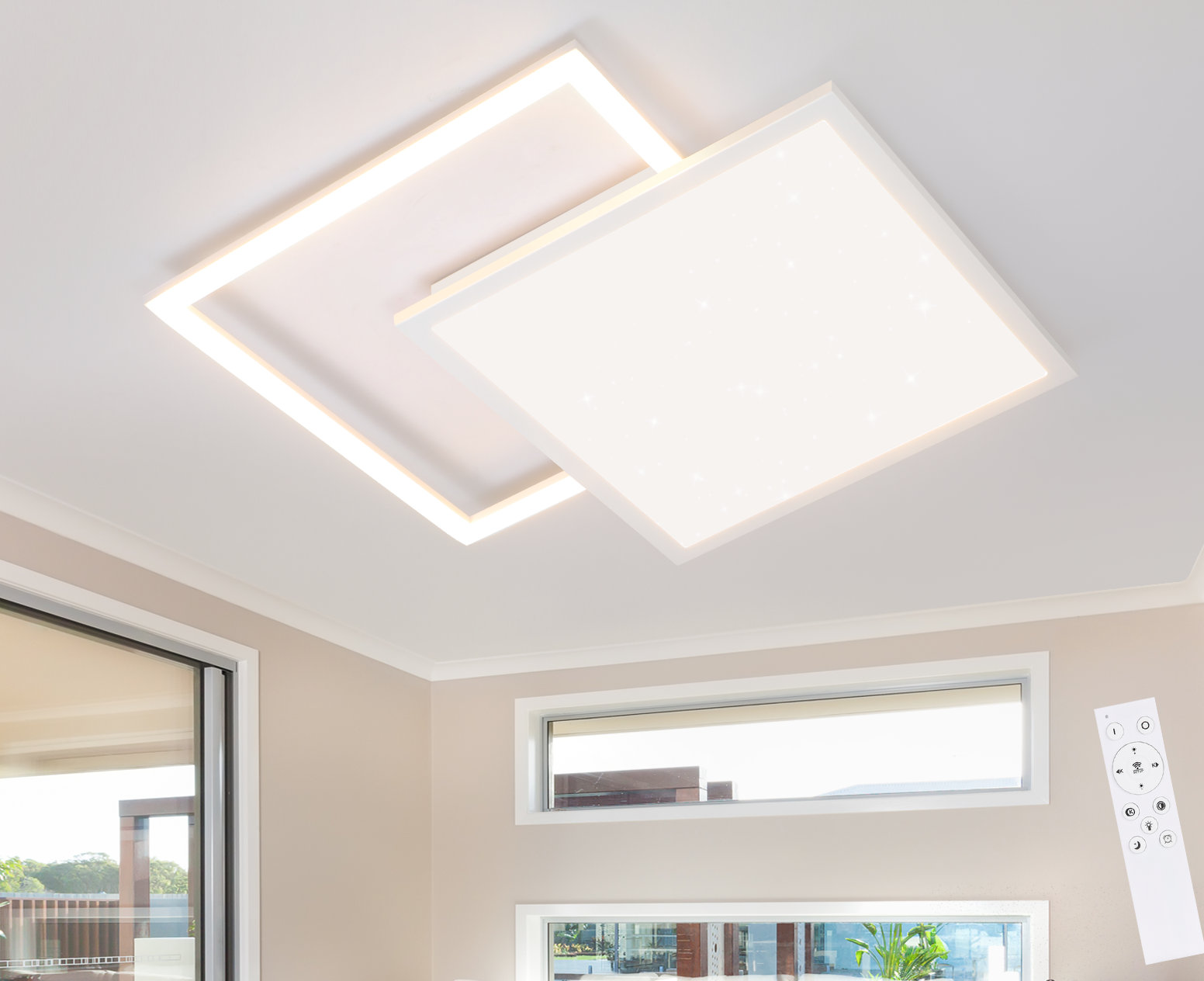 Metro Lane LED ceiling light dimmable-modern with a starry sky design ...