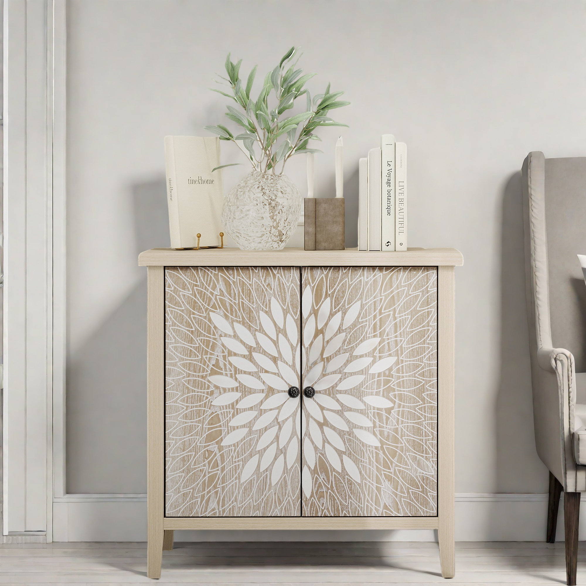 Astoria Grand 2-door Accent Cabinet With An Adjustable Shelf And ...