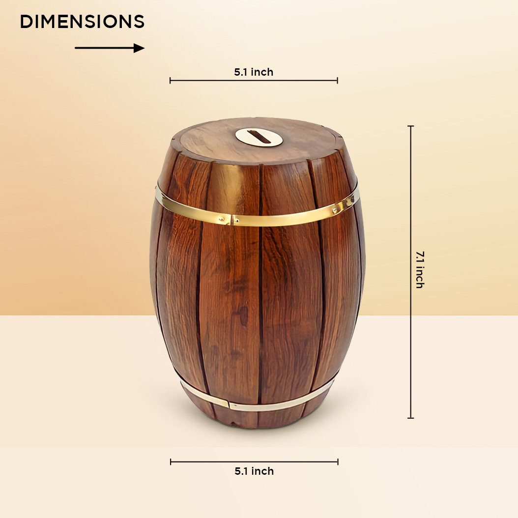 Vintiquewise Large Wine Barrel Decorative Coin Bank & Reviews | Wayfair