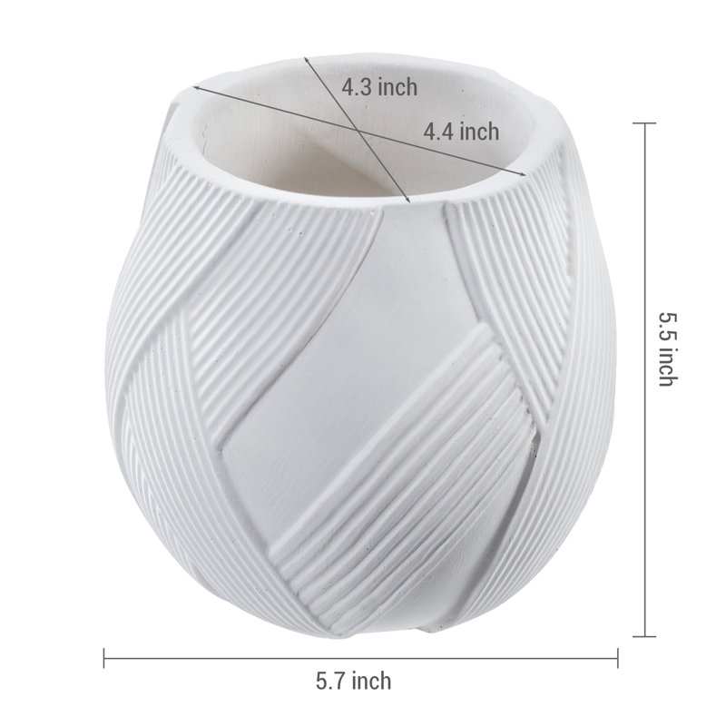 Wrought Studio™ 2 Piece Indoor Small Flower Pot Planters & Reviews ...