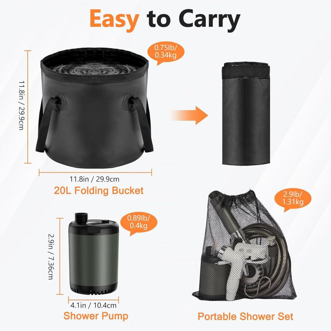 DESIGN SHOP BY SHELL Portable Camping Outdoor Shower Kit With 20L ...