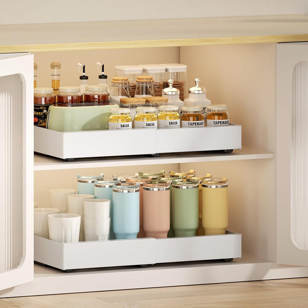 Rebrilliant Pull Out Cabinet Organizer, Expandable (11.8"-19.7") Pull ...