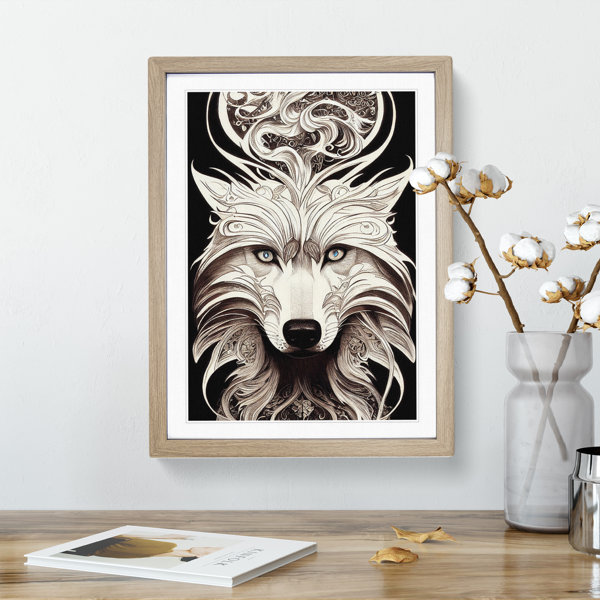 Alpen Home XV1022-5248X Wolf Art Deco No.1 - Single Picture Frame Print ...