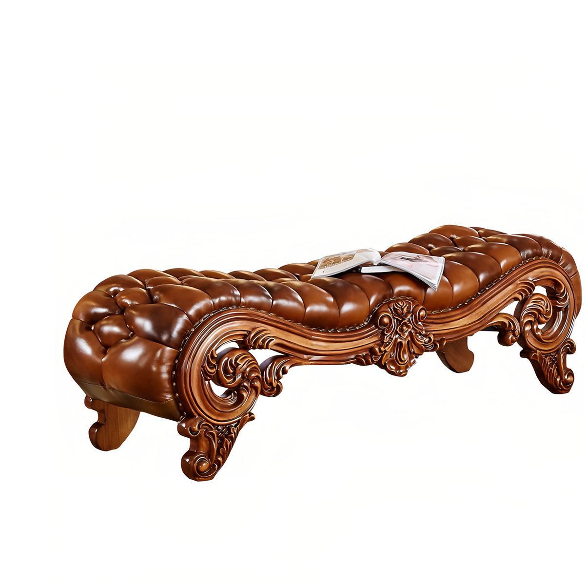 Bloomsbury Market Atavia Cowhide Upholstered Bench | Wayfair