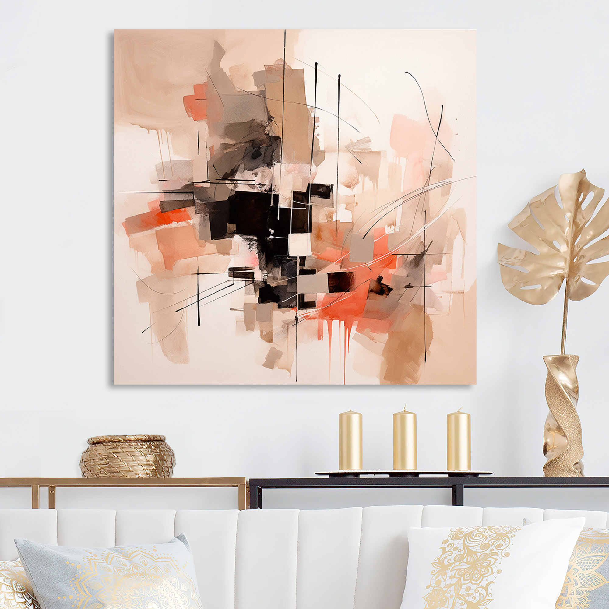 Wrought Studio Deconstructed Subconscious Retro Pink Watercolor ...