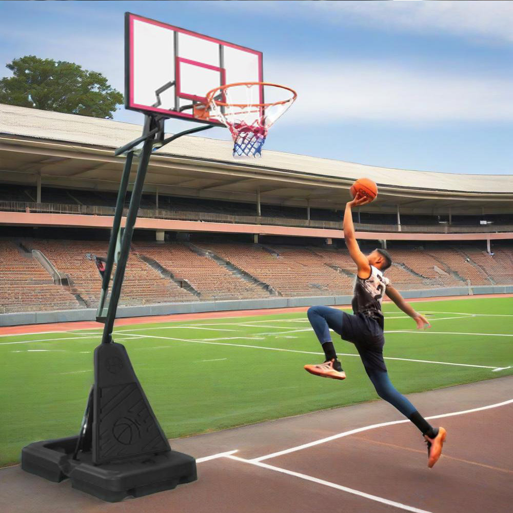 FengJu Portable Basketball Hoop Outdoor, 8-10FT Height Adjustable ...