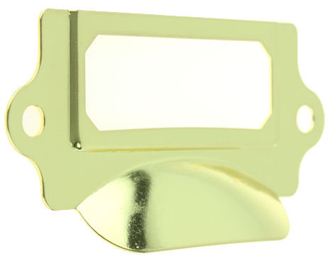 D. Lawless Hardware (5 Pack) Polished Brass Cup Pull Label Holder - 3 1 ...