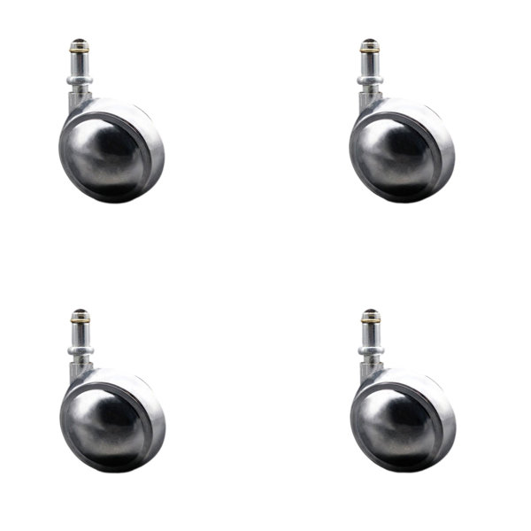 Service Caster Bright Chrome Metal Ball Caster | Wayfair