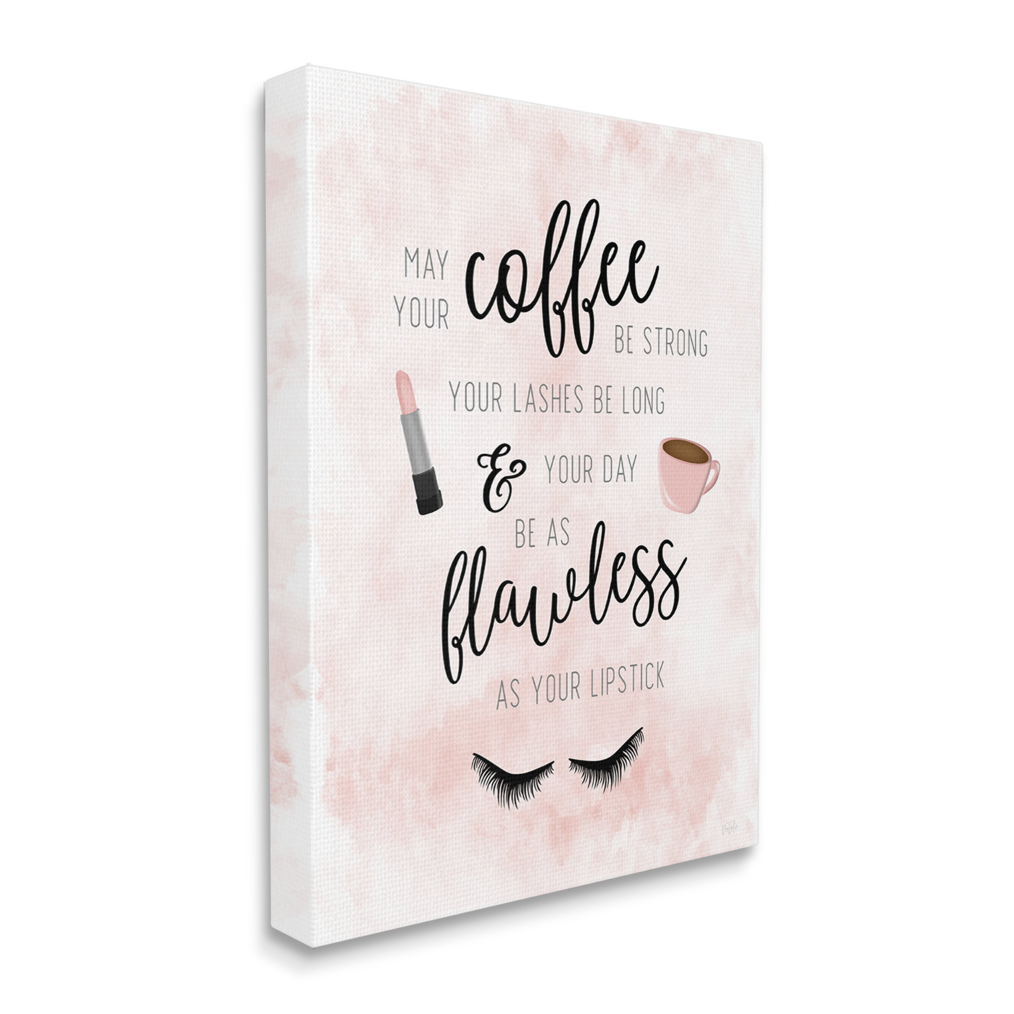 Stupell Industries Inspirational Flawless Phrase Glam Lashes Coffee ...