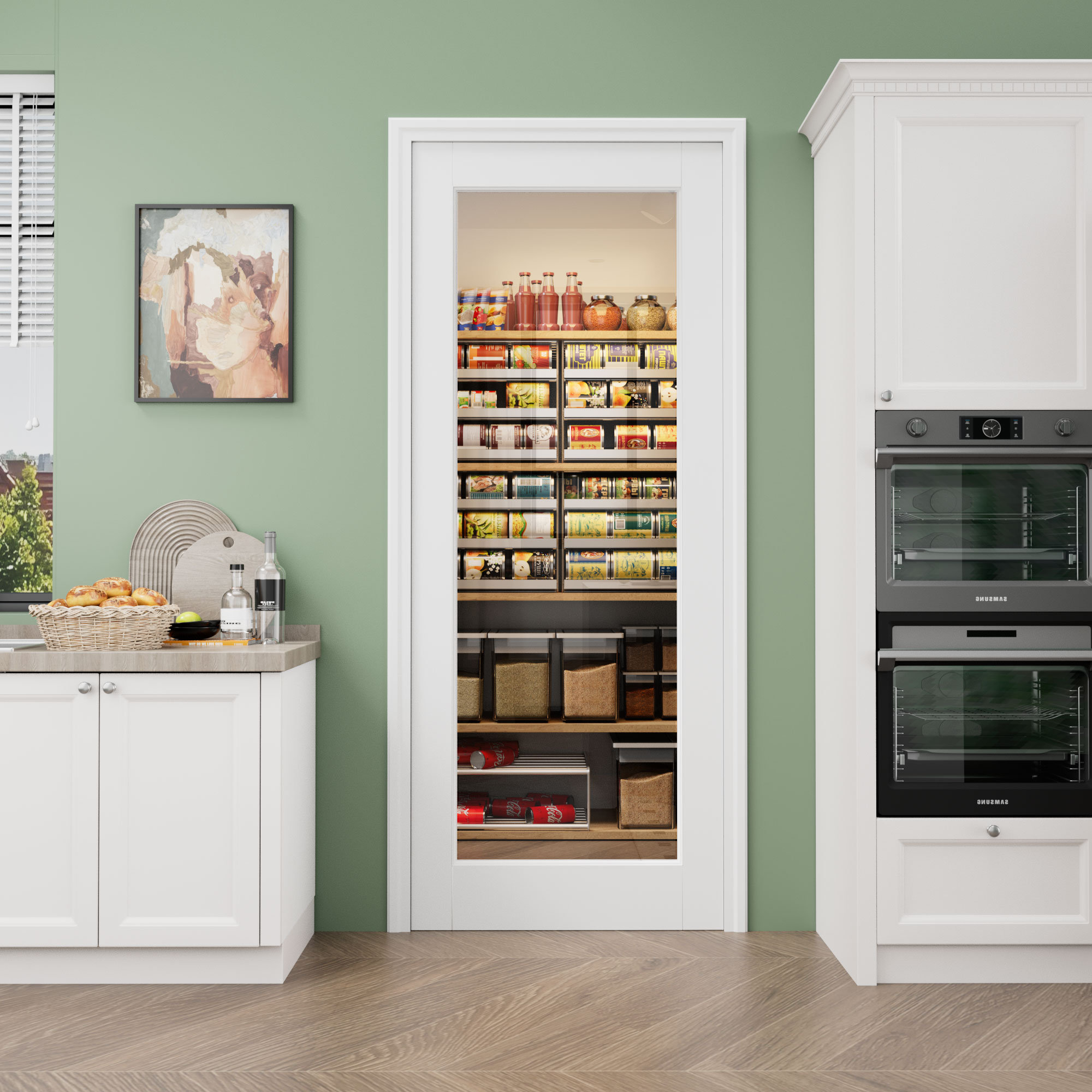 ARK DESIGN 1-Lite Clear Glass Solid Core Door Slab Solid Wood Standard ...