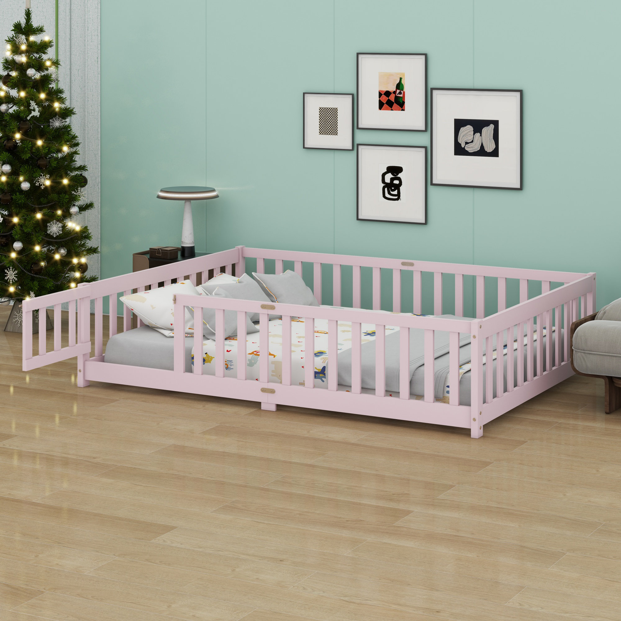 Harriet Bee Lit sur pied avec clôture et porte - Wayfair Canada