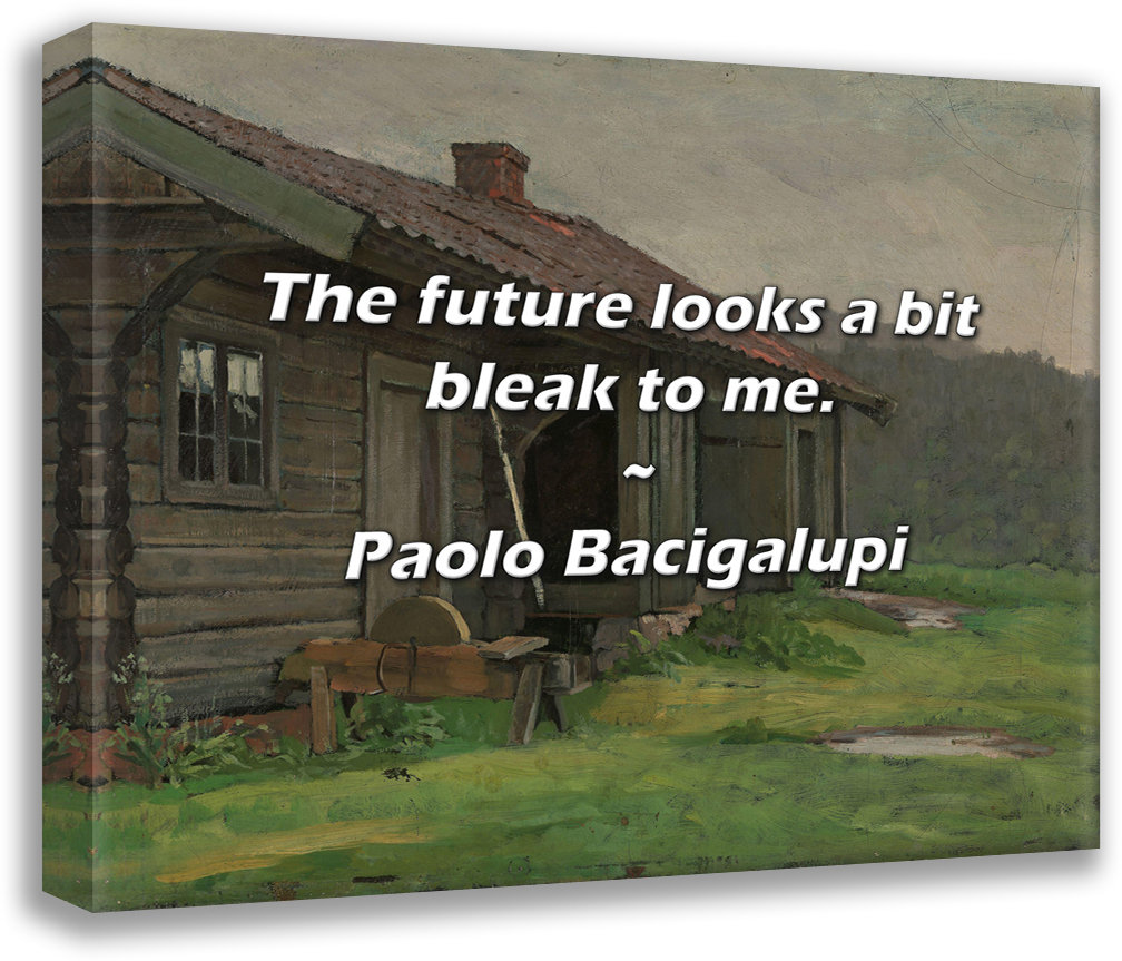 Ivy Bronx Paolo Bacigalupi Quote: The future looks a bit bleak to me ...