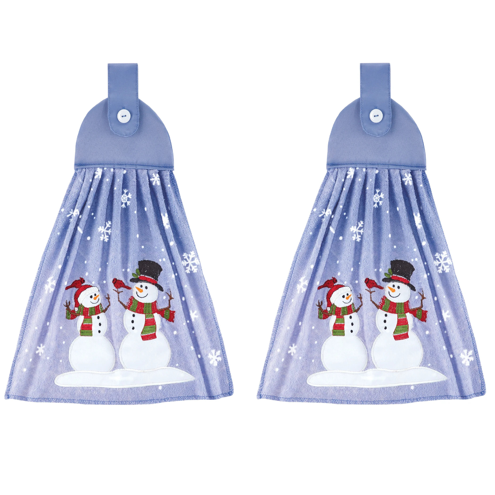 The Holiday Aisle® Cheerful Snowmen Hanging Kitchen Towels - Set of 2 ...