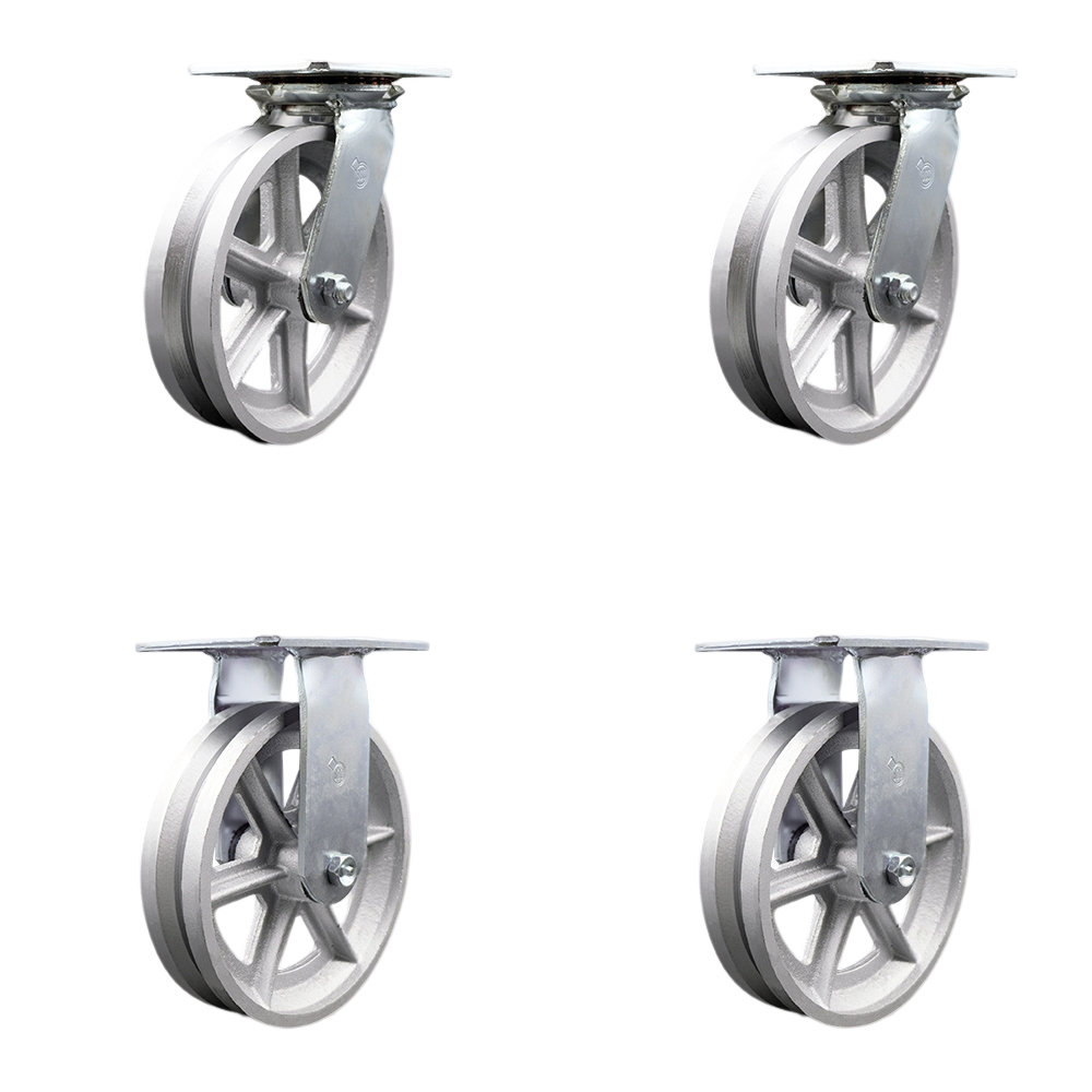 Service Caster 4-Piece Semi Steel Caster Set | Wayfair