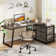 17 Stories 53" L Shaped Computer Desk With 3 Drawers & Storage Shelves ...