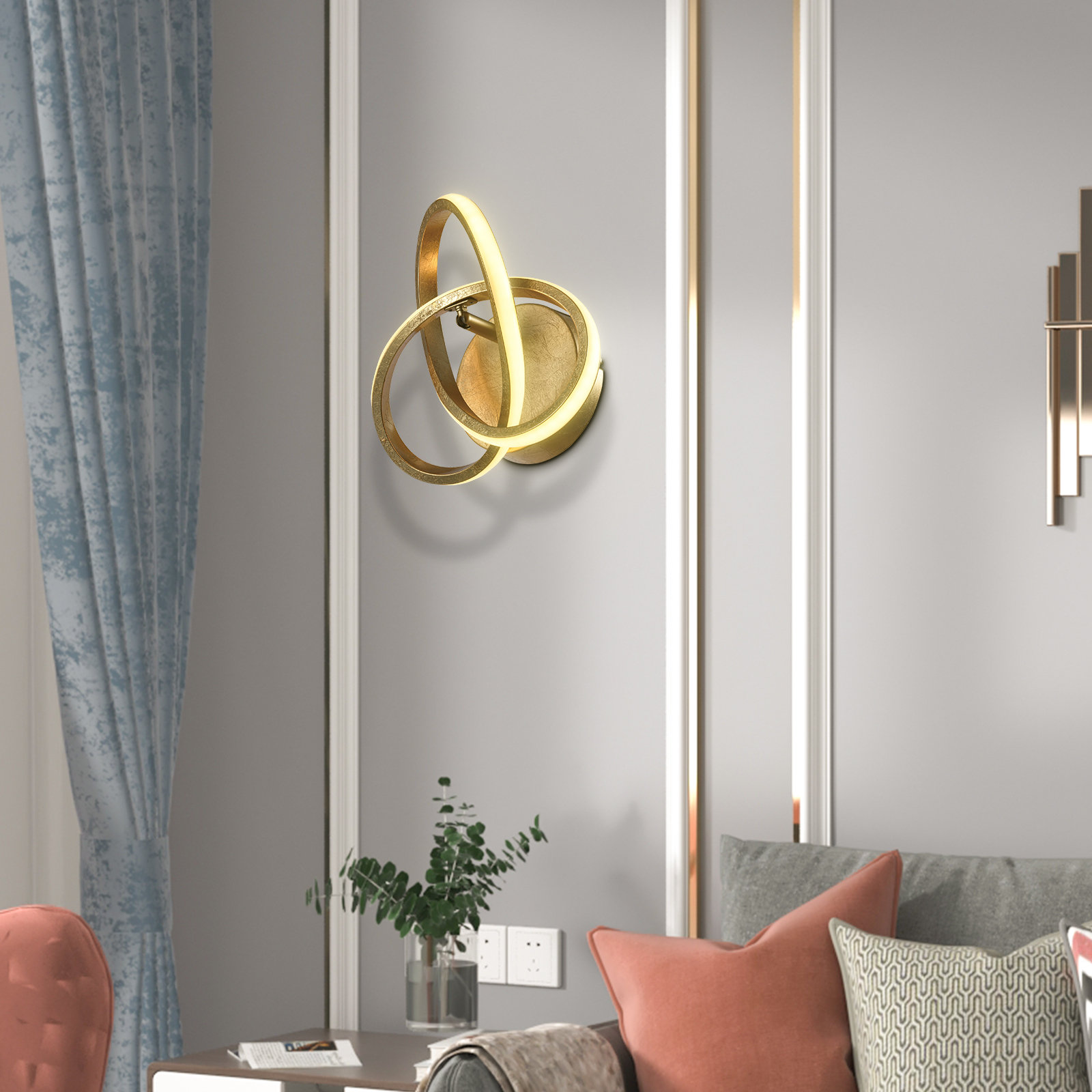 Mercer41 Arlyss 2 - Light Gold Led Geometric Flush Mount | Wayfair