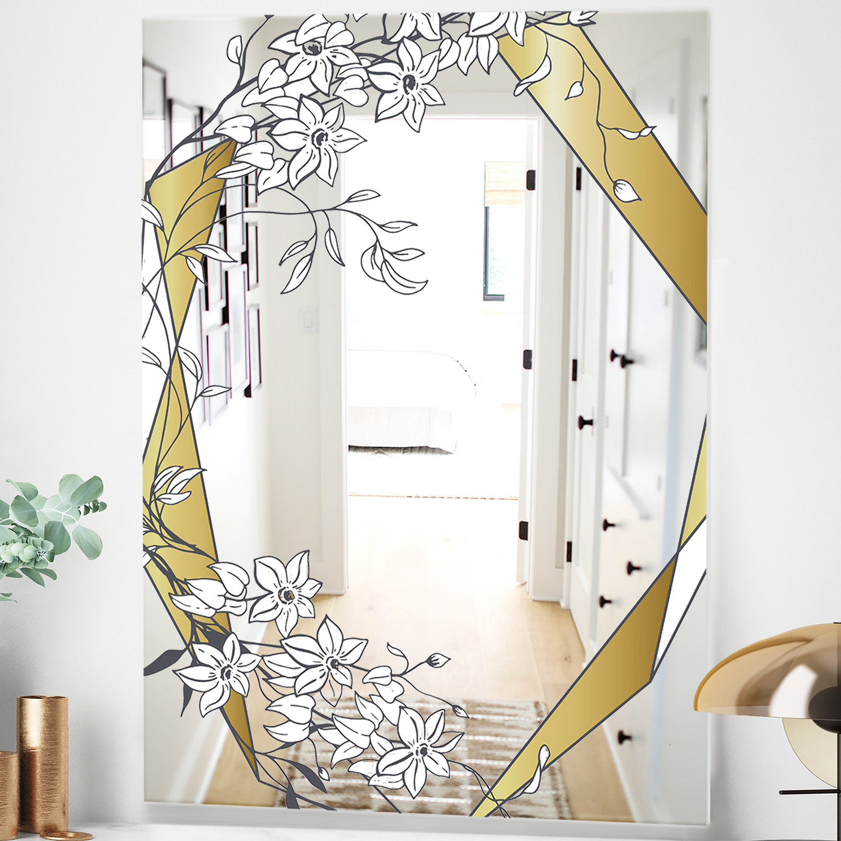 East Urban Home Botanical Blooming Glam Accent Mirror - Wayfair Canada