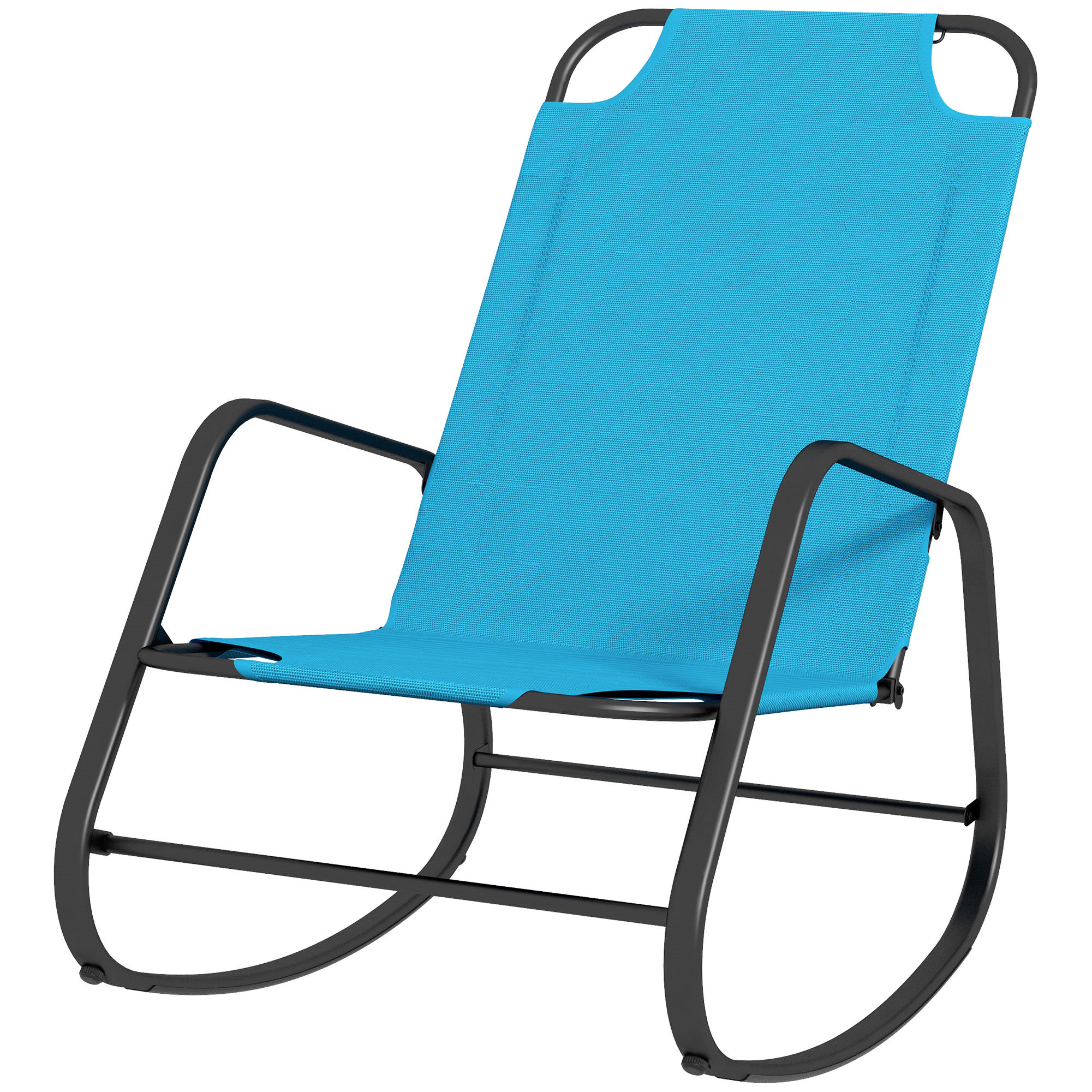 Latitude Run® Garden Steel Frame Rocking Chair, Outdoor Rocker | Wayfair