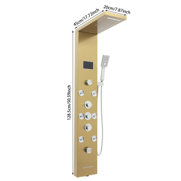 SUNYOU 6-In-1 LED Shower Panel, Smart Shower Panel Mechanism With LED ...