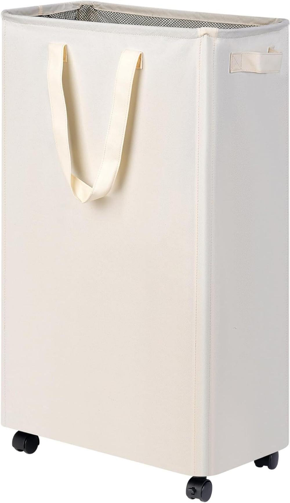 Latitude Run® Laundry Basket, Slim Laundry Basket With Wheels, Rolling ...