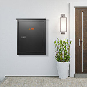 VEVOR 20" H Package Delivery Boxes, Galvanized Steel Wall Mount Mailbox ...