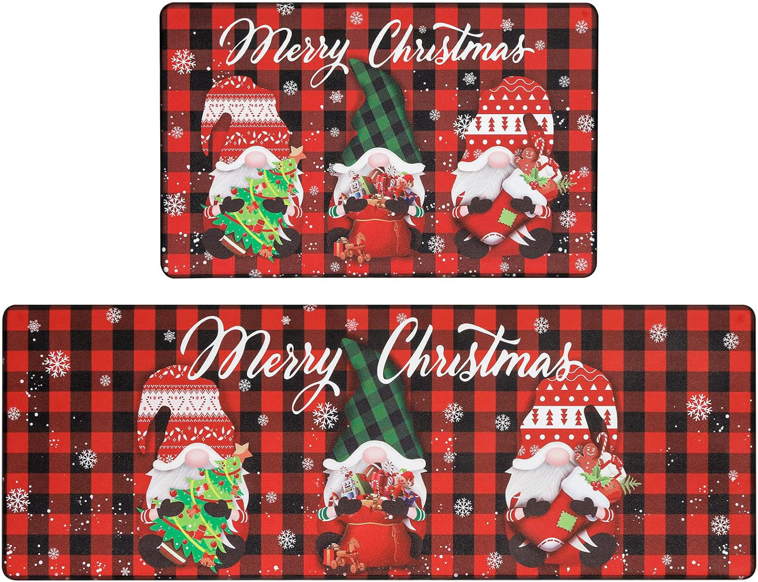 The Holiday Aisle® Christmas Kitchen Rugs Set of 2 | Wayfair