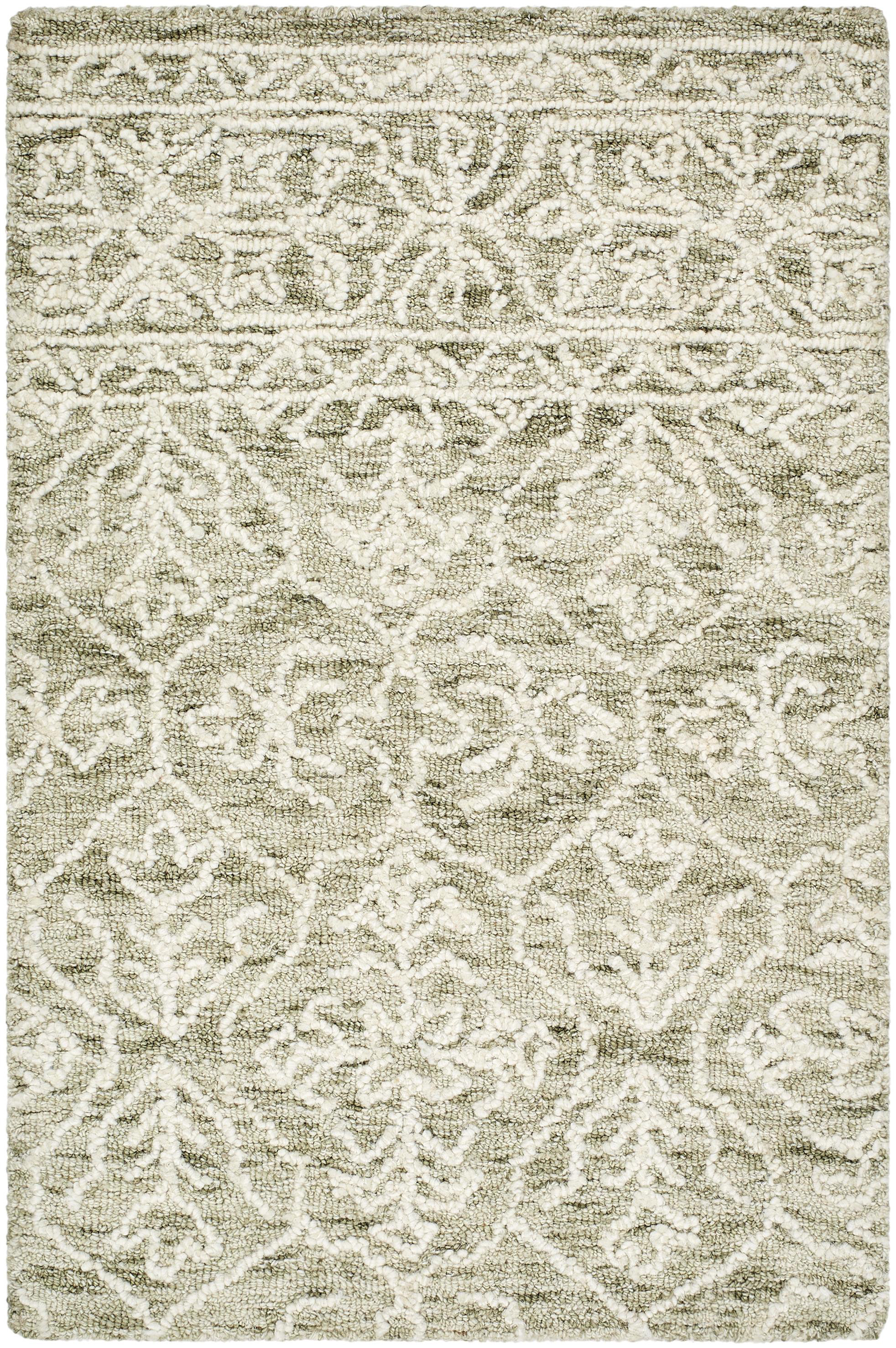 Dakota Fields Cinaed Hand Tufted Wool Damask Rug & Reviews | Wayfair