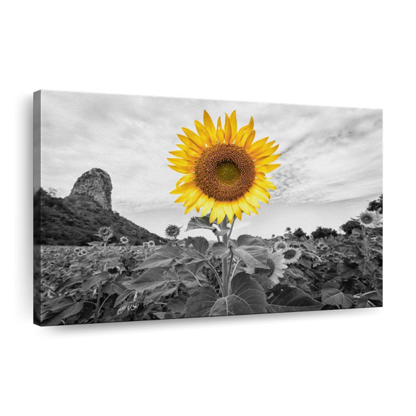 Elephant Stock " Pop Golden Sunflower Canvas Print " by L. C. Sutton ...